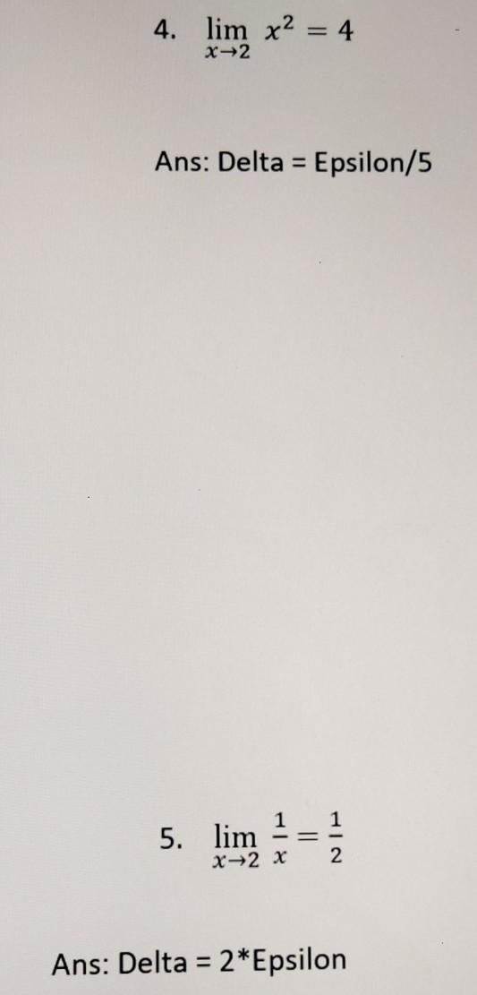 Solved prove the following statements using the epsilon - | Chegg.com