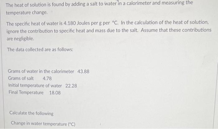 Solved 1. The specific heat of a metal is determined by | Chegg.com