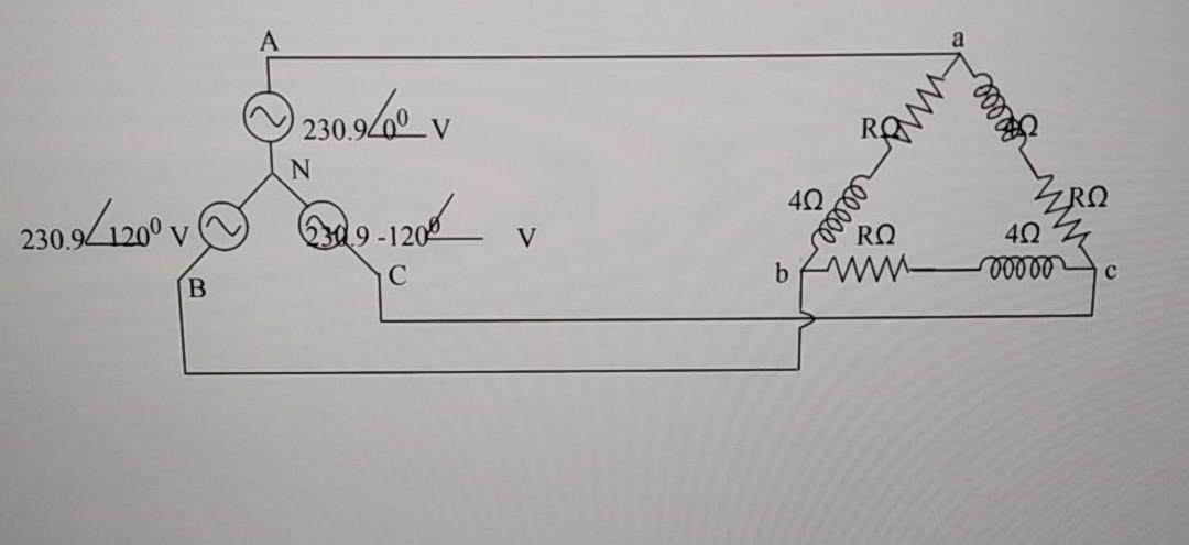 Solved 1.For the 3 phase 3 wire source connected to a | Chegg.com