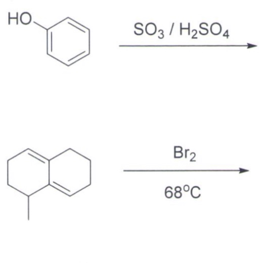 Solved Но. SO3 / H2SO4 Br2 68°C O2N. F-N N-F BF 2- | Chegg.com