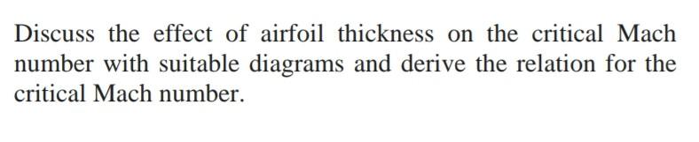 Solved Discuss the effect of airfoil thickness on the | Chegg.com