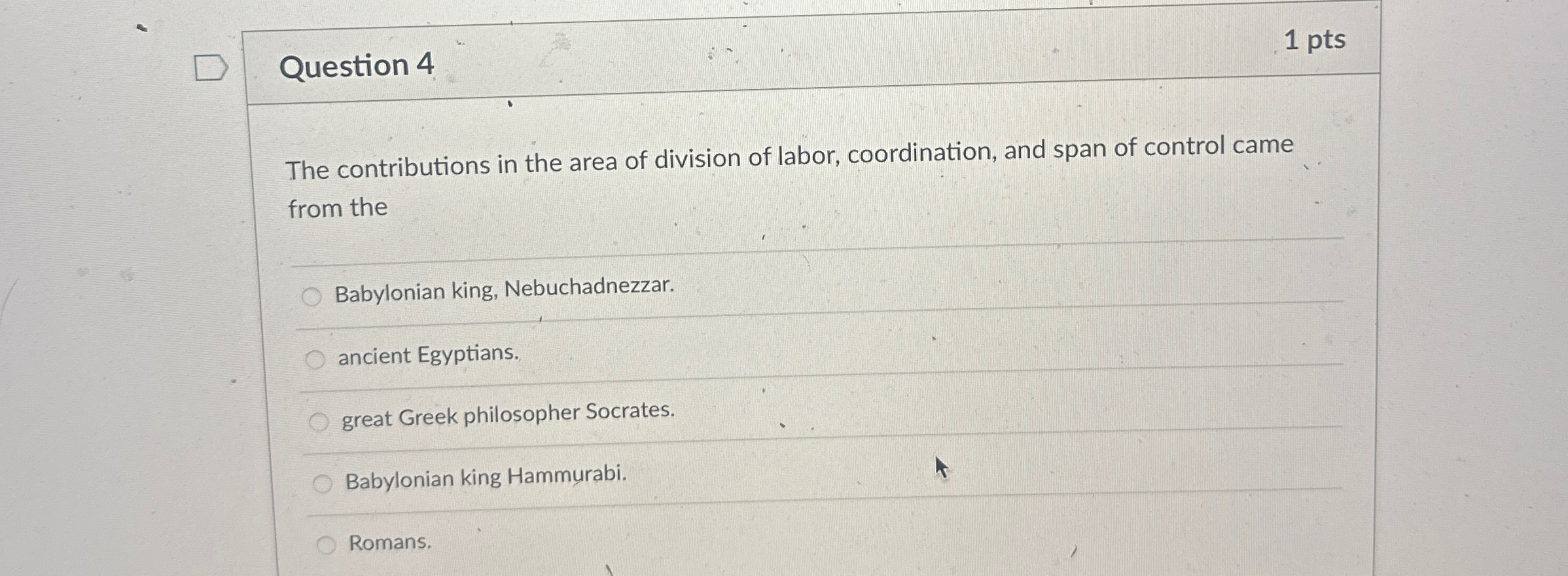 Solved Question 41 ﻿ptsThe contributions in the area of | Chegg.com