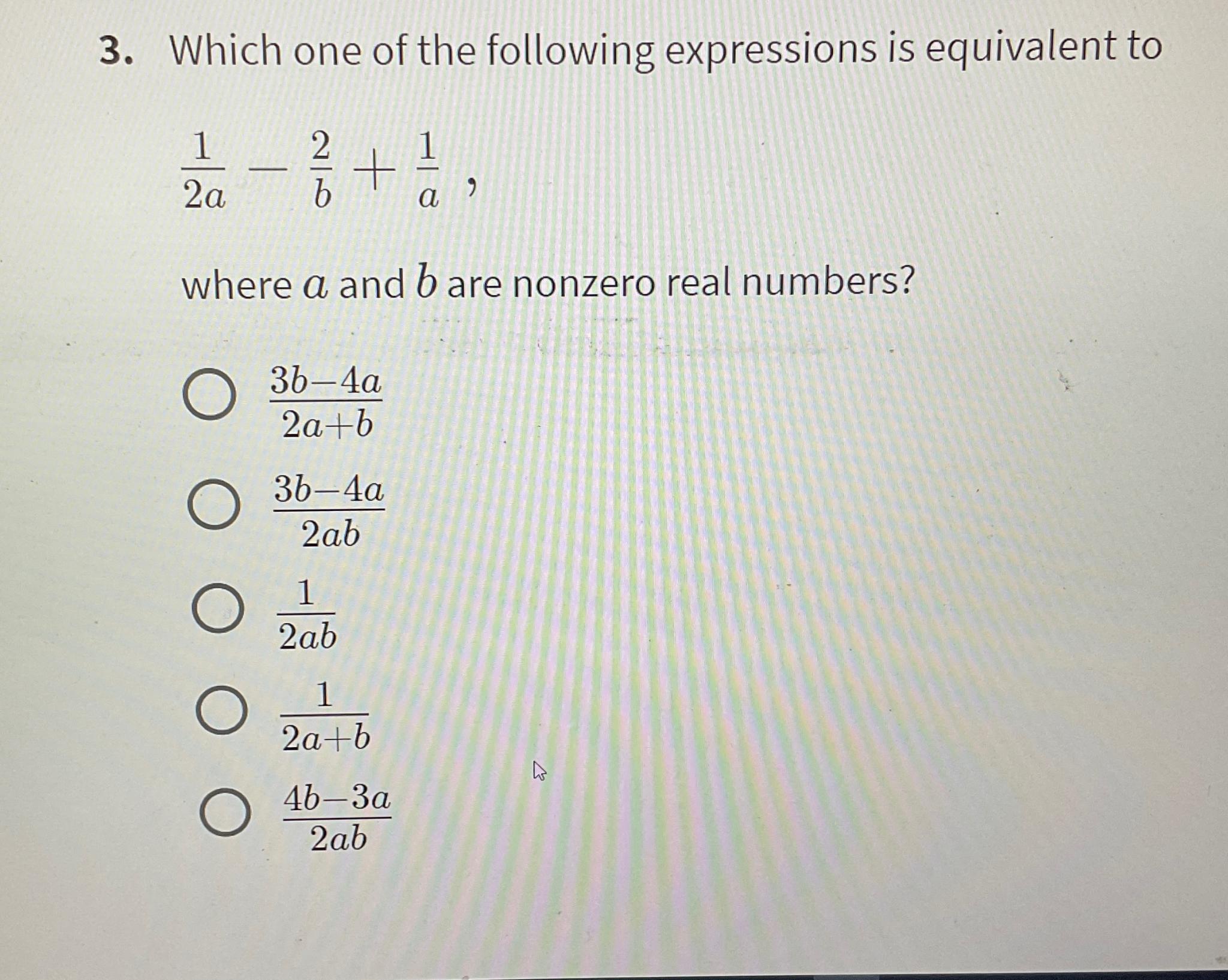 Solved Which one of the following expressions is equivalent | Chegg.com