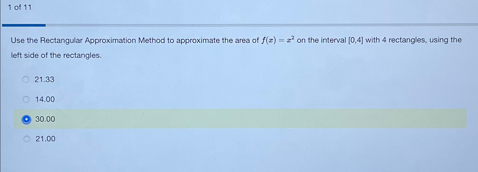 Solved 1 ﻿of 11use The Rectangular Approximation Method To