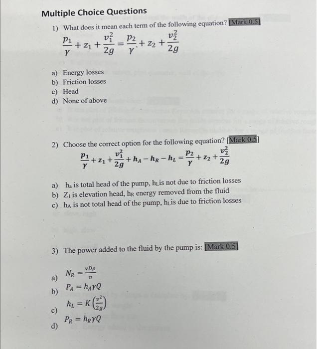Solved Multiple Choice Questions 1) What does it mean each | Chegg.com