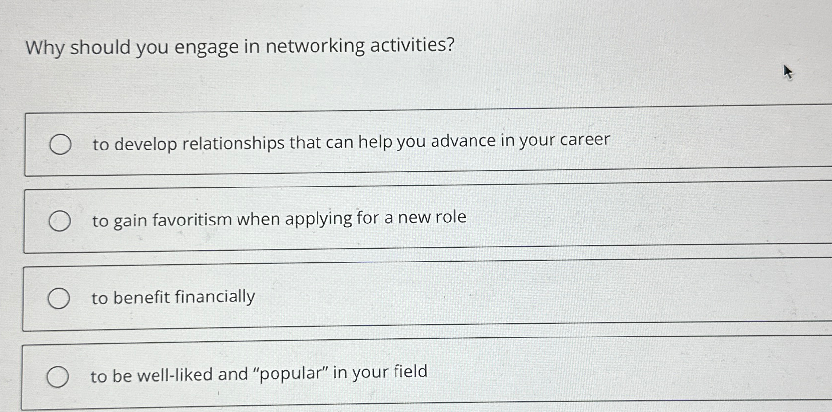 Solved Why should you engage in networking activities?to | Chegg.com