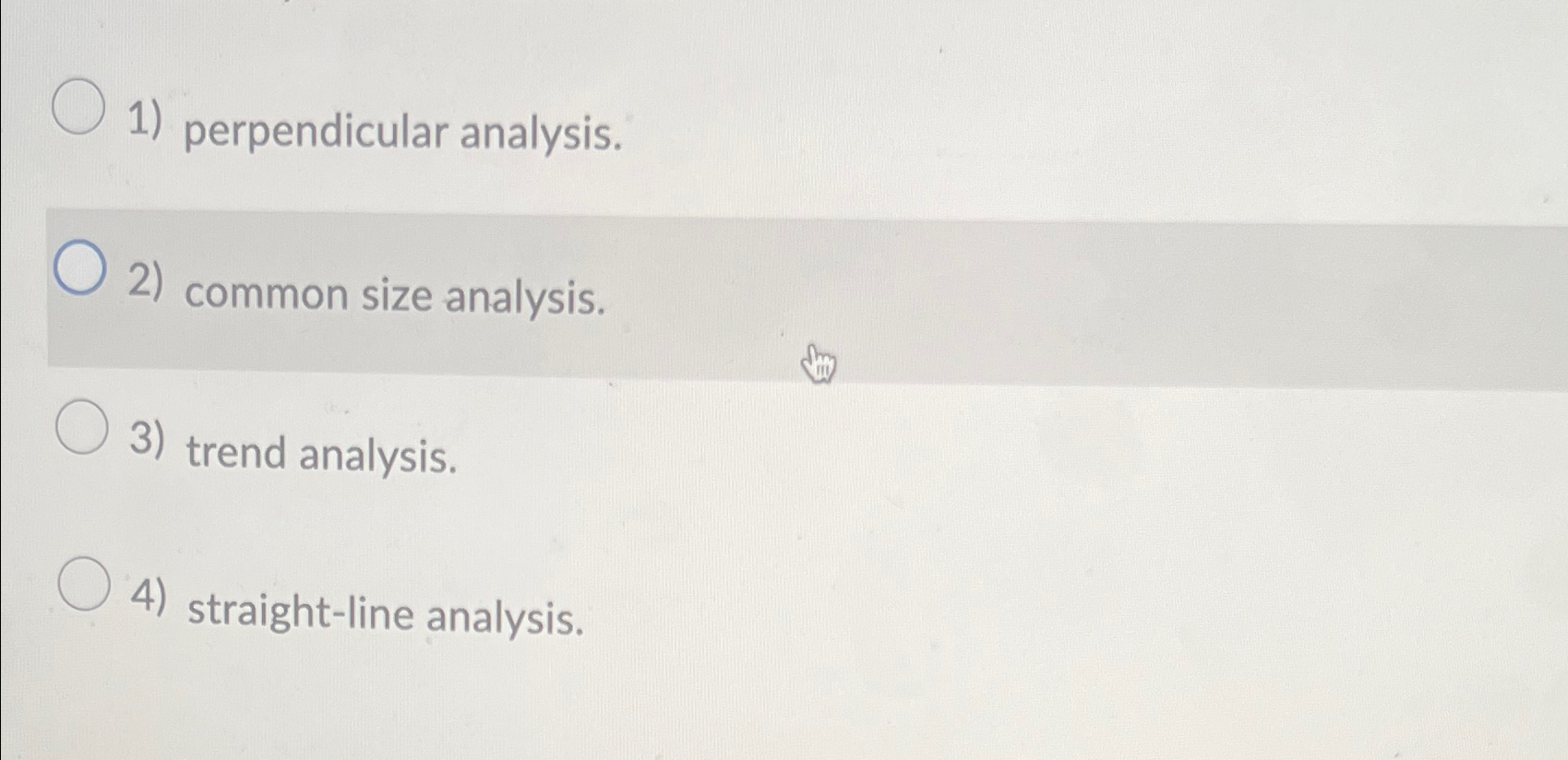 Solved perpendicular analysis.common size analysis.trend | Chegg.com