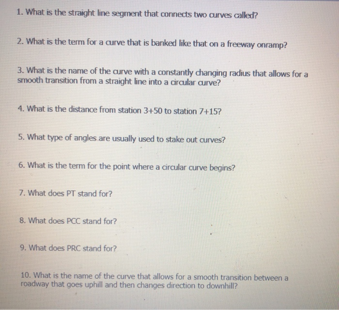 Solved 1. What is the straight line segment that connects | Chegg.com