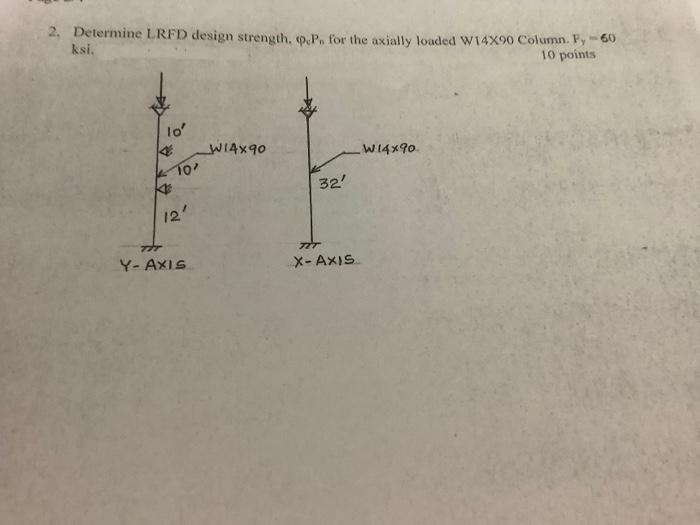 2. Determine L.RFD design strength. फe.Pn for the | Chegg.com
