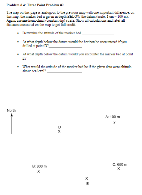 Solved Problem 6.4: Three Point Problem #2The map on this | Chegg.com