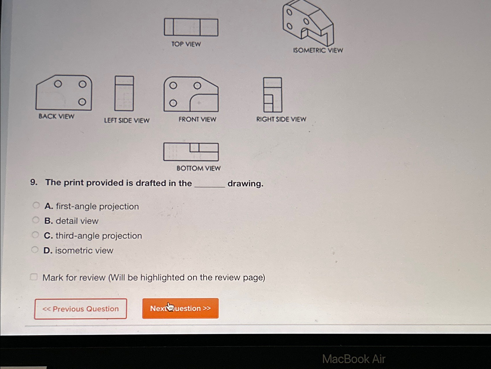 Solved TOP VIEWBACK VIEWLEFT SIDE VIEWFRONT VIEWBOTTOM | Chegg.com