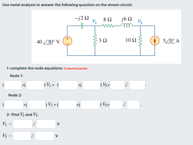 Solved Use nodal analysis to answer the following question | Chegg.com