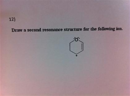 Solved Draw a second resonance structure for the following | Chegg.com