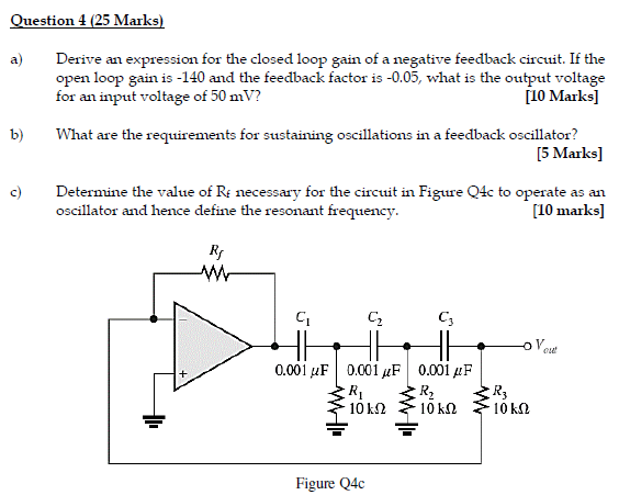 Solved Question 4 (25 ﻿Marks)a) ﻿Derive an expression for | Chegg.com