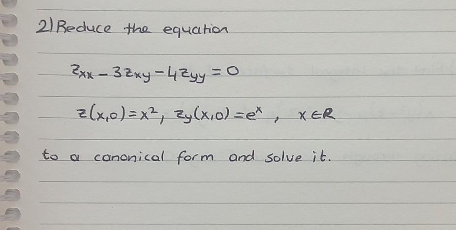 Solved 2) Reduce the equation | Chegg.com