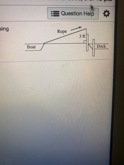 Solved A boat is being pulled toward a dock as shown in the | Chegg.com