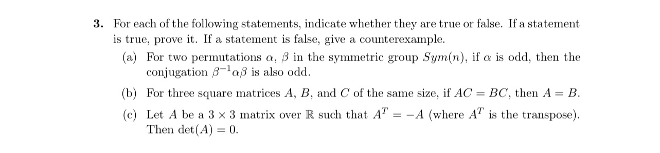 Solved For each of the following statements, indicate | Chegg.com
