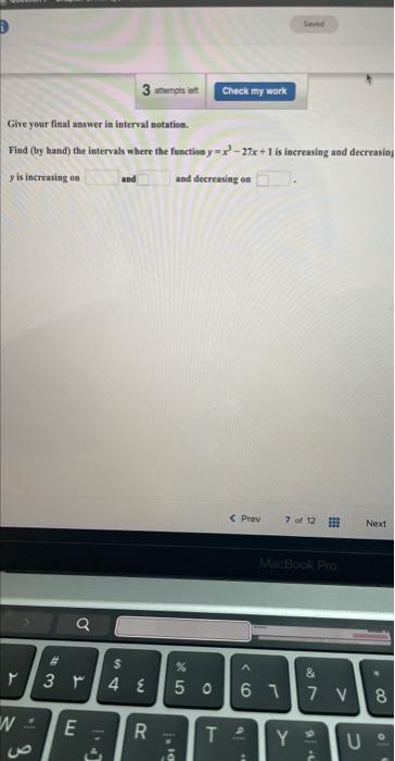 Solved Give your final answer in interval notation. Find (by | Chegg.com