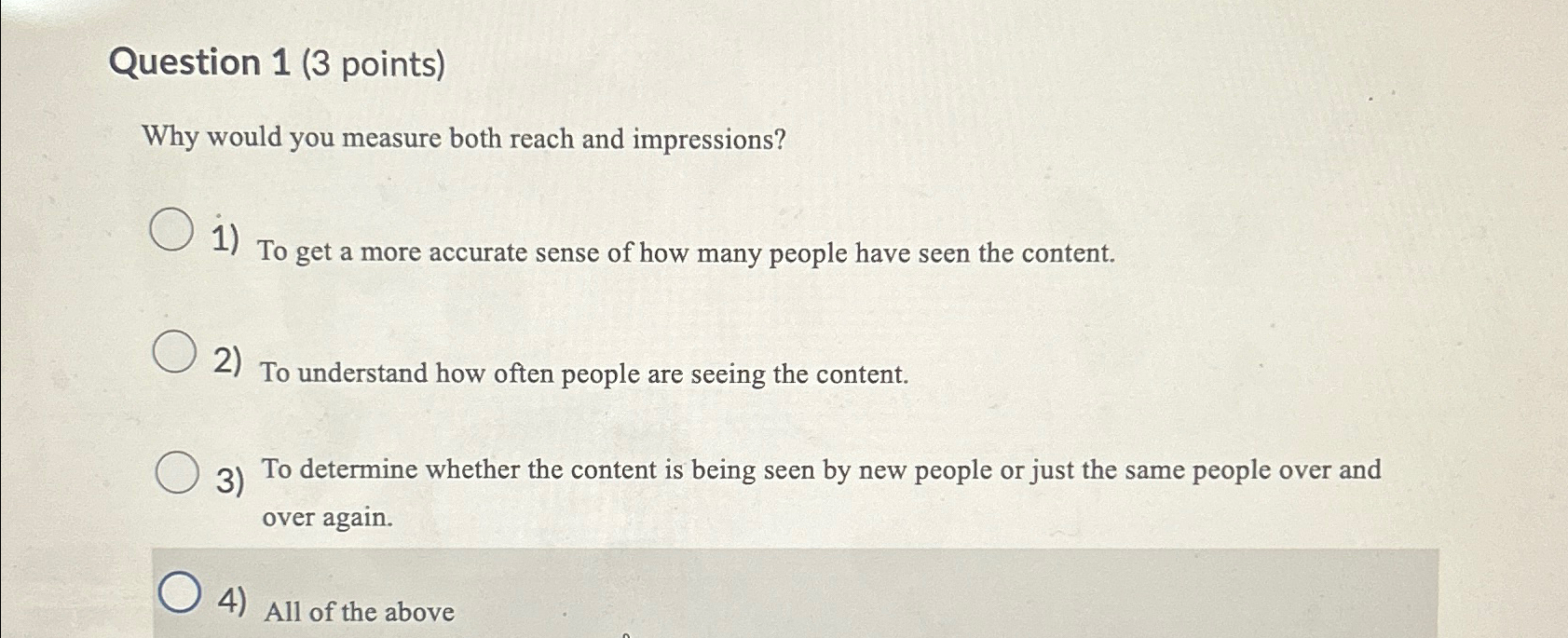 Solved Question 1 (3 ﻿points)Why would you measure both | Chegg.com