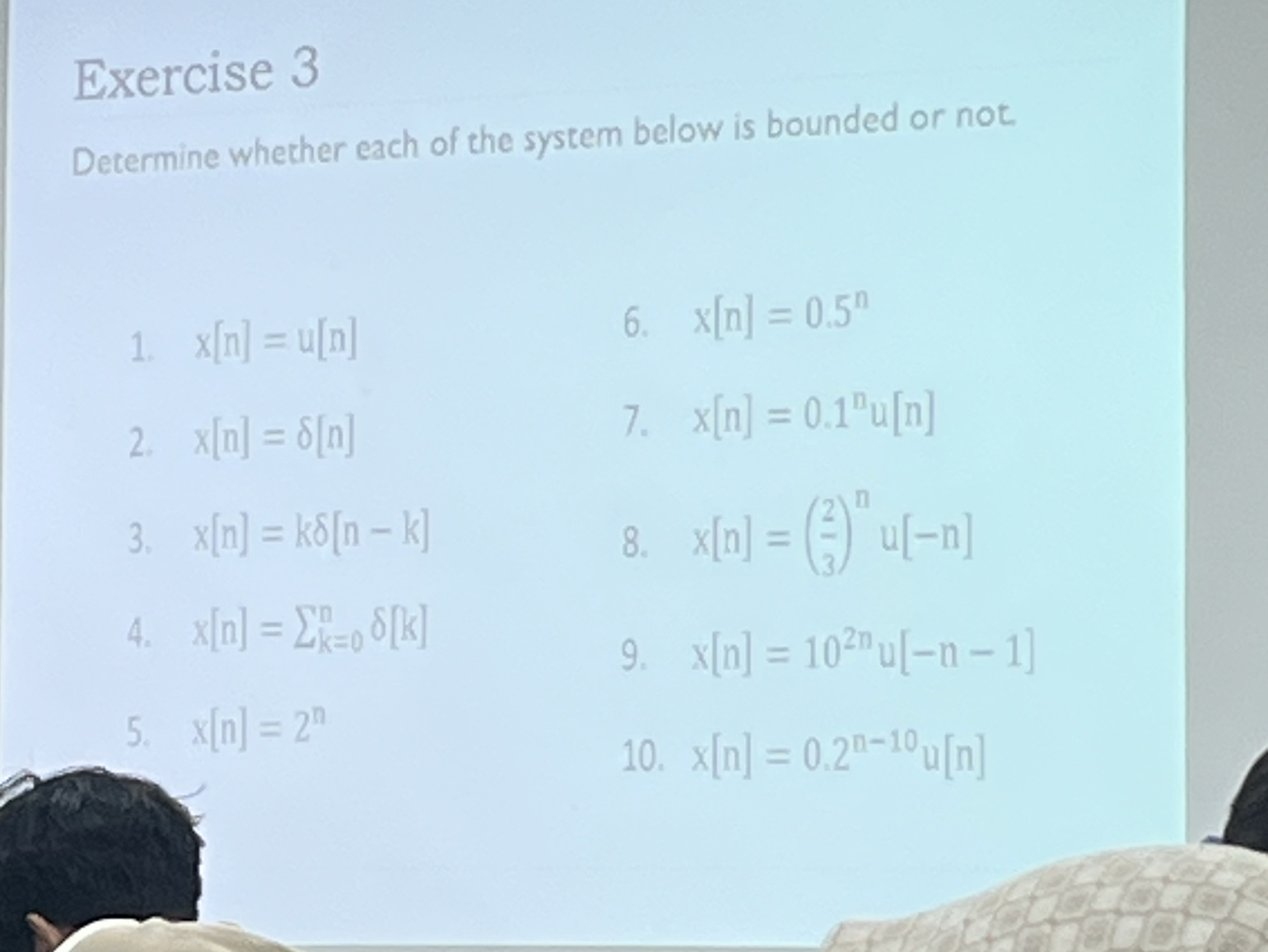 Solved Exercise 3Determine whether each of the system below | Chegg.com