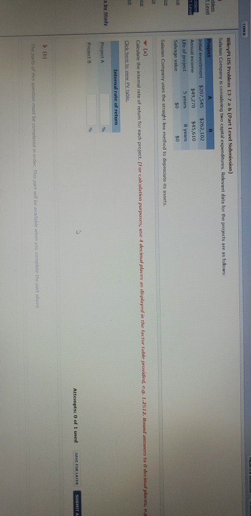 Solved PILIER VELIN TIMER oblem t Level WileyPLUS Problem | Chegg.com