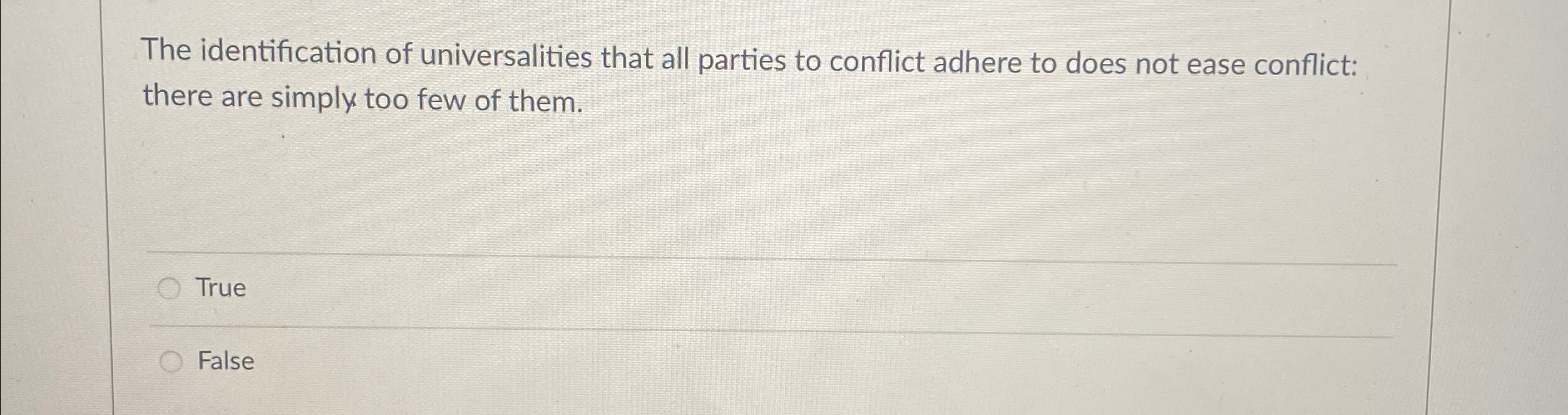 Solved The identification of universalities that all parties | Chegg.com