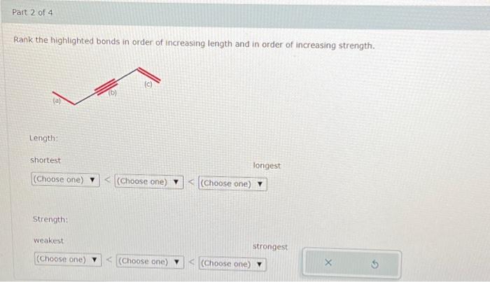 Solved Answer the following questions about bond length and | Chegg.com