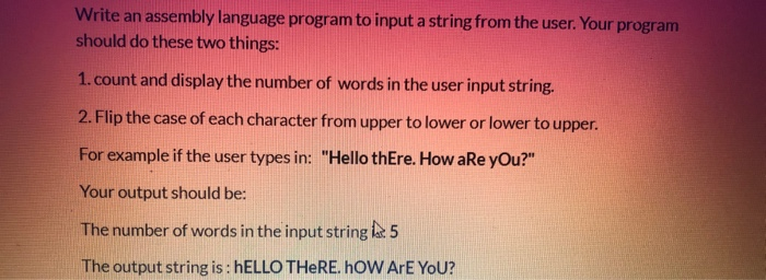 Solved Write An Assembly Language Program To Input A String 4418