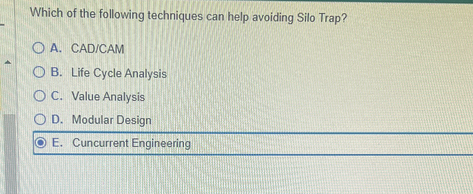 Solved Which of the following techniques can help avoiding | Chegg.com
