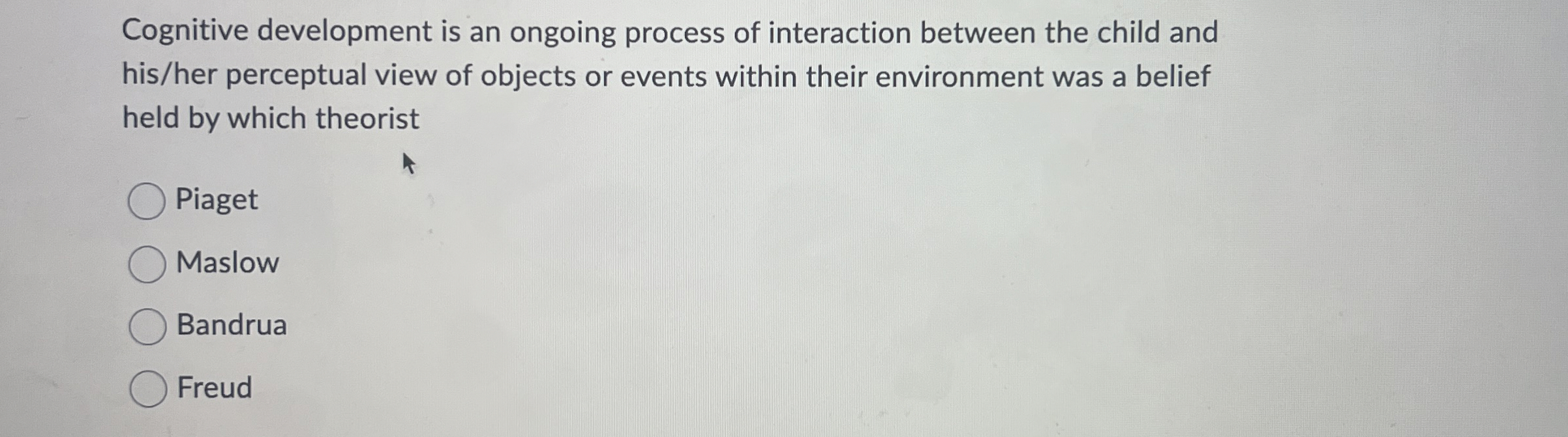Solved Cognitive development is an ongoing process of | Chegg.com