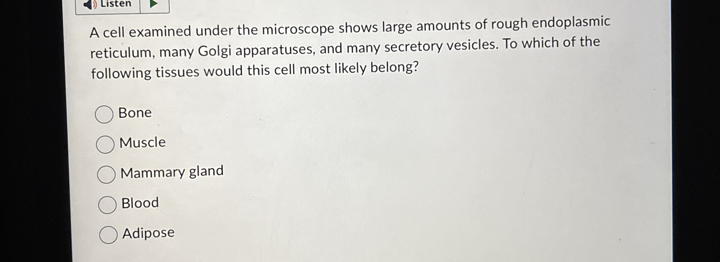 Solved A cell examined under the microscope shows large | Chegg.com