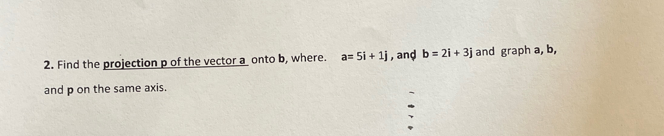 Solved Find the projection p ﻿of the vector a onto b, | Chegg.com
