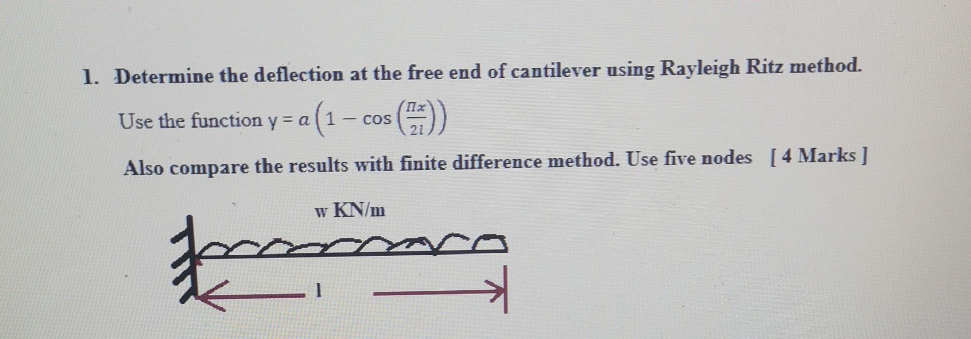 1. Determine the deflection at the free end of | Chegg.com