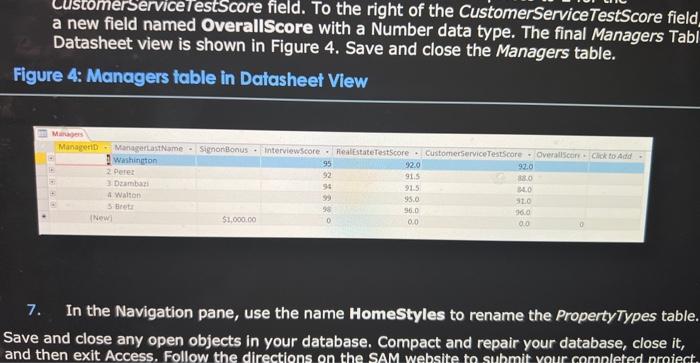 Solved 5. Open the Managers table in Datasheet view and | Chegg.com