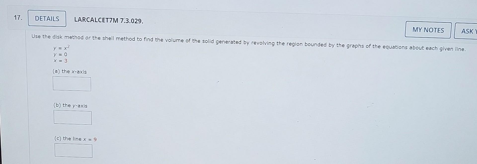 Solved Use the disk method or the shell method to find the | Chegg.com