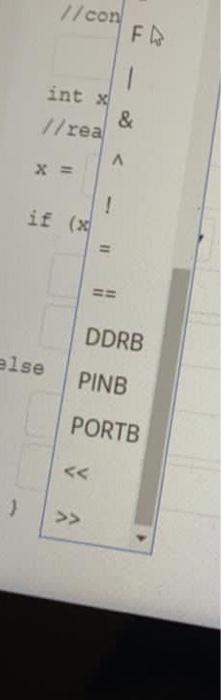 Solved embeded system by using DDRB the choices of the | Chegg.com