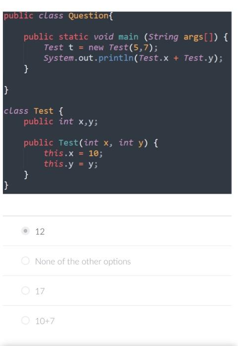Solved public class Question public static void main (String | Chegg.com