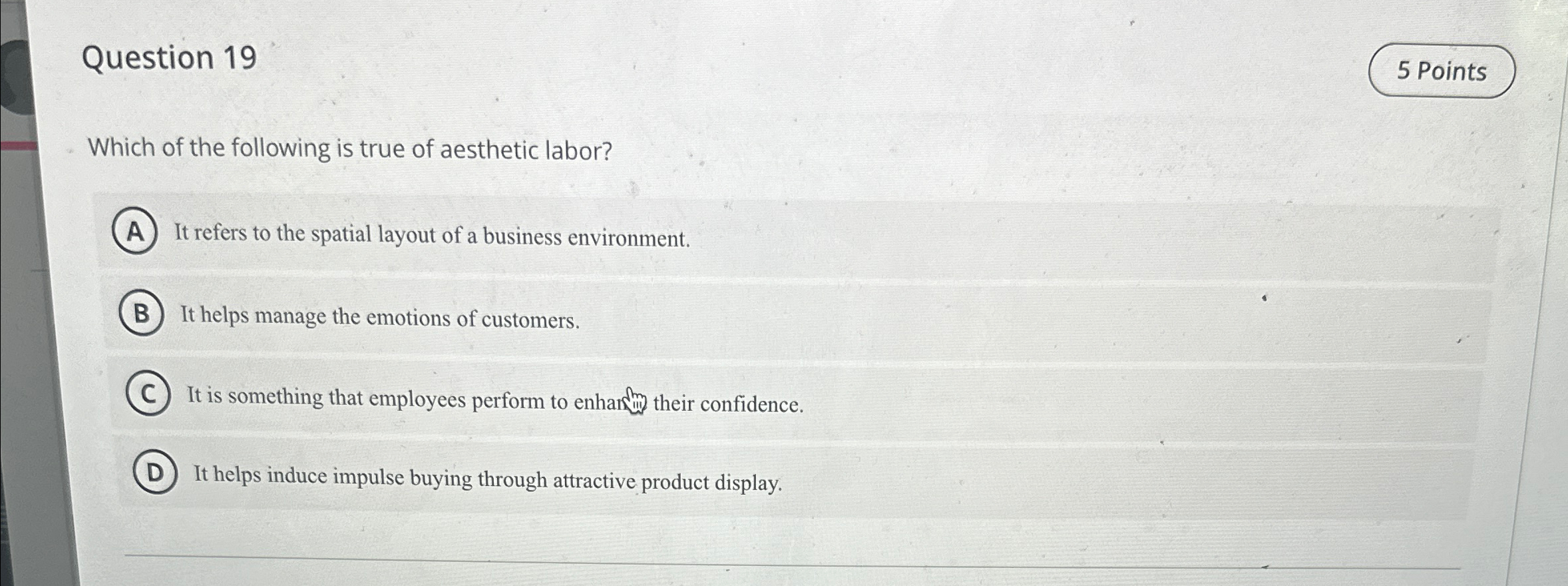 Solved Question 195 ﻿PointsWhich of the following is true of | Chegg.com