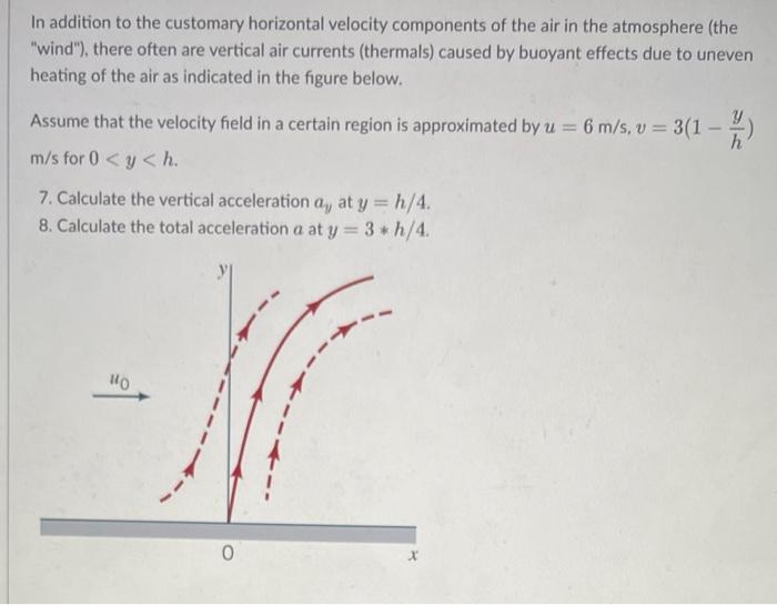 Solved In addition to the customary horizontal velocity | Chegg.com