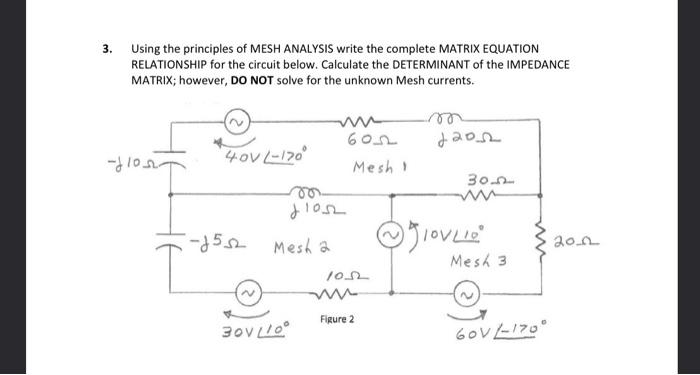 Solved 3. Using the principles of MESH ANALYSIS write the | Chegg.com
