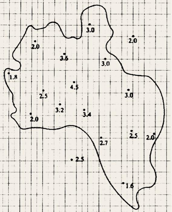 Solved Using the attached basemap, Determine Areal | Chegg.com