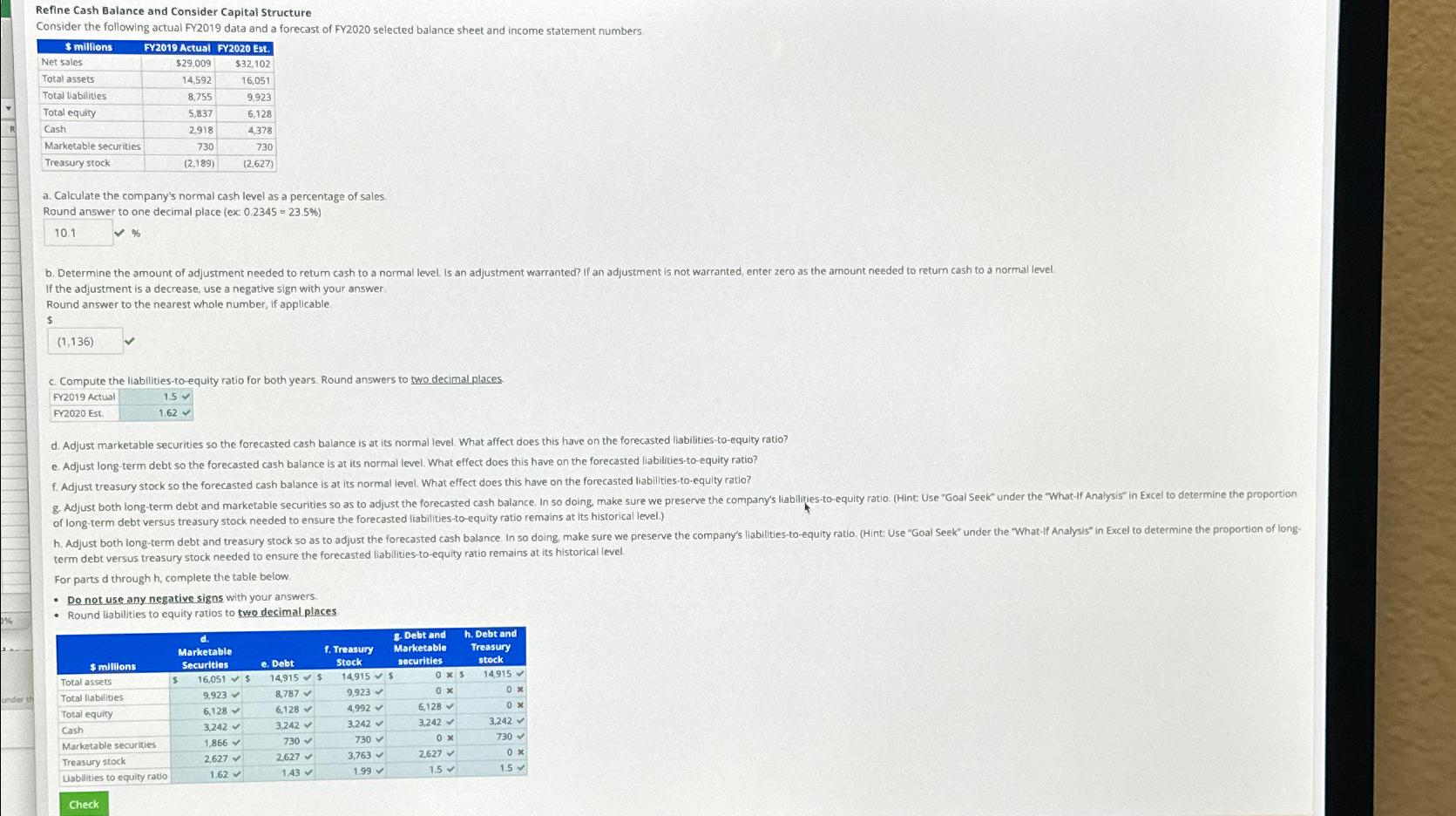 Solved Refine Cash Balance and Consider Capital | Chegg.com
