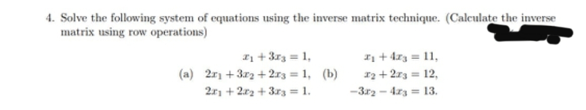 Solved Solve the following system of equations using the | Chegg.com