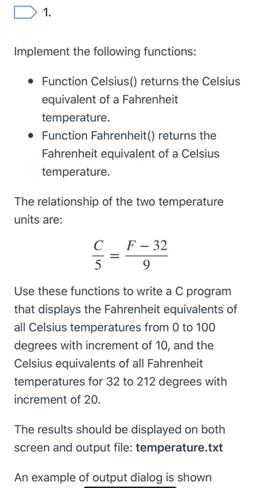 Solved D 1 Implement The Following Functions • Function 1854