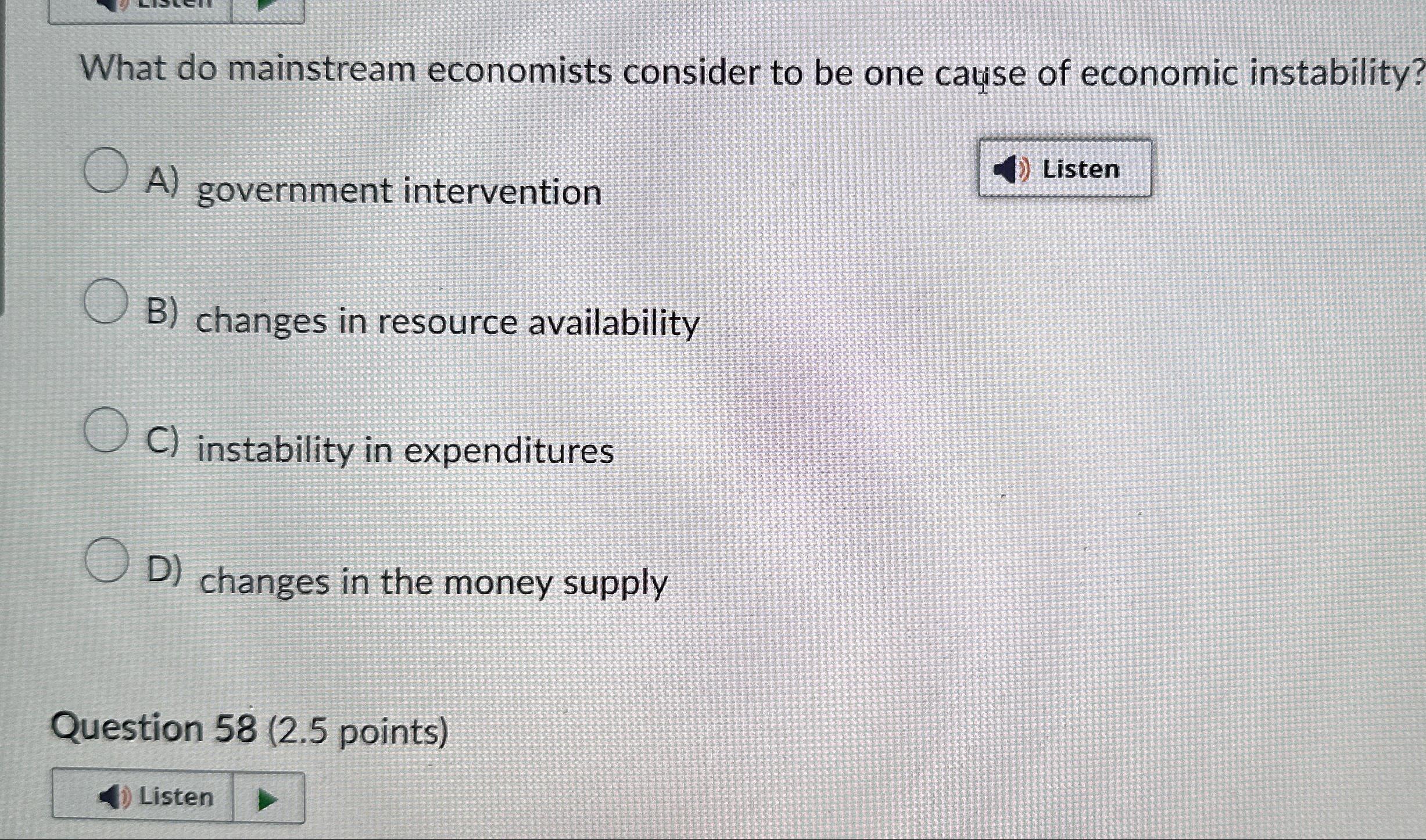 Solved What do mainstream economists consider to be one | Chegg.com
