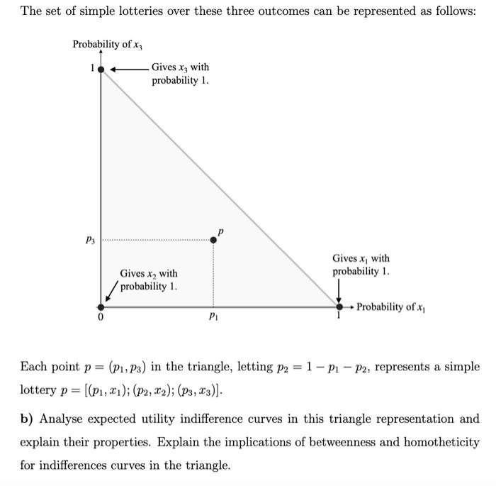 Solved Suppose that there are three outcomes and a decision | Chegg.com