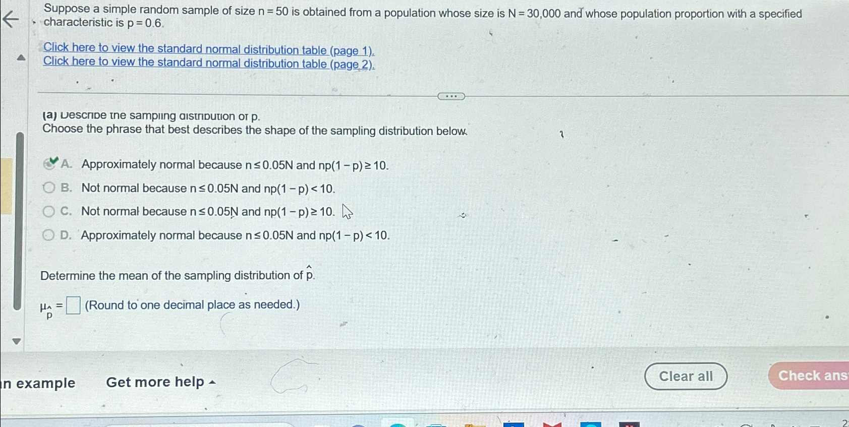 Solved Suppose a simple random sample of size n=50 ﻿is | Chegg.com