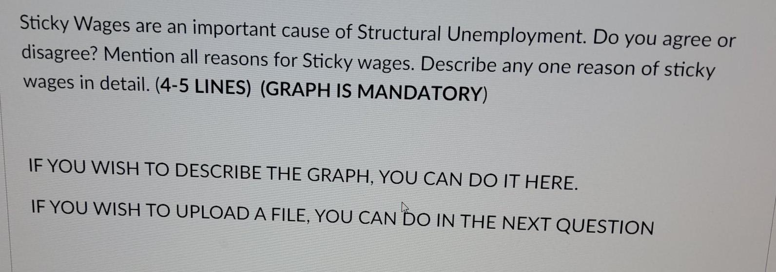 Solved Sticky Wages are an important cause of Structural | Chegg.com