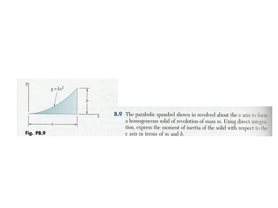 The parabolic spandrel shown in revolved about the x | Chegg.com