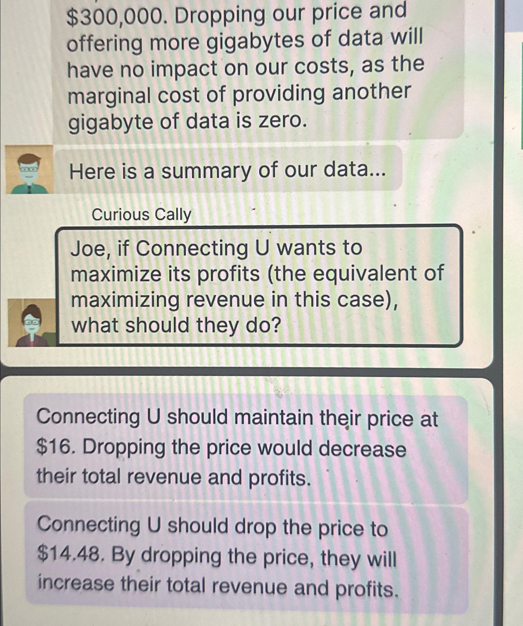 Solved $300,000. ﻿Dropping our price and offering more | Chegg.com